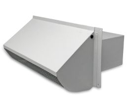 Wall Vent - White - 3.25 x 14 Inch with Damper and Screen | Luxury Metals