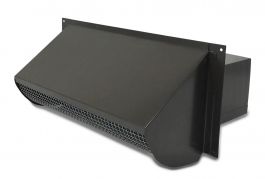 Wall Vent - Black - 3.25 x 12 Inch with Screen and Spring Damper ...