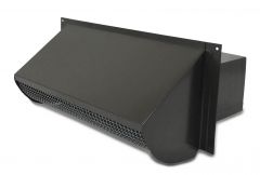 Black Powder Coated Rectangular Vent - Rectangular Through Wall Vents ...