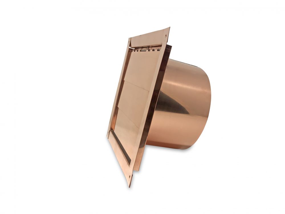 Flush Metal Louvered Wall Vent Cap | Luxury Metals