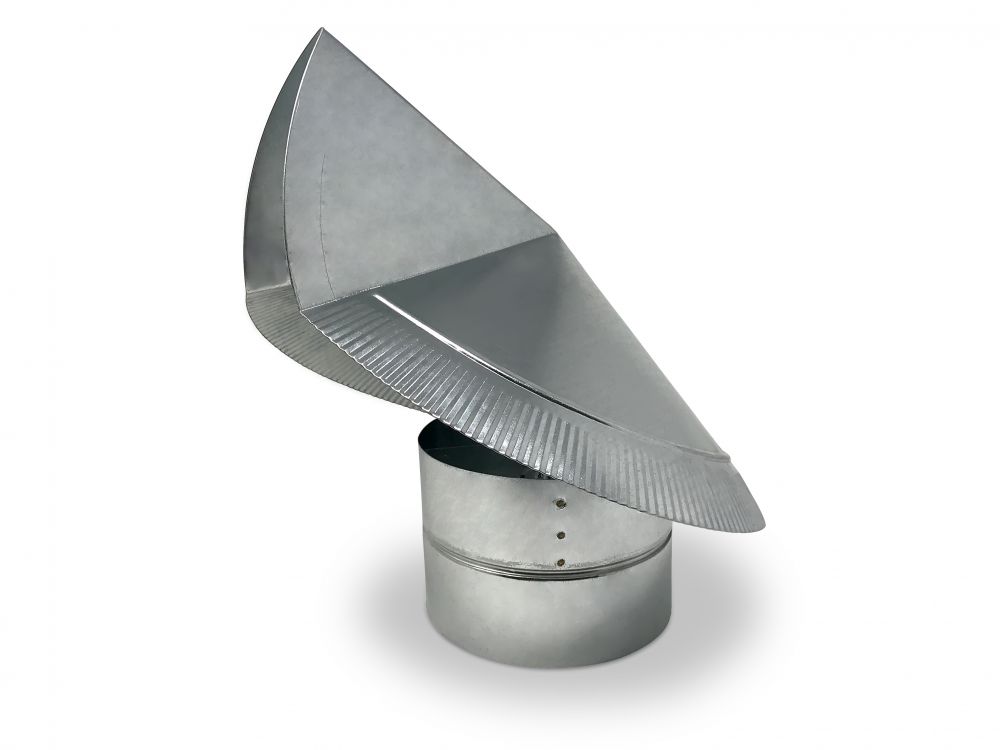 Wind Directional Cap - Galvanized - 5 Inch