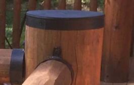 Log Post End Cap - Black - 12 Inch | Luxury Metals